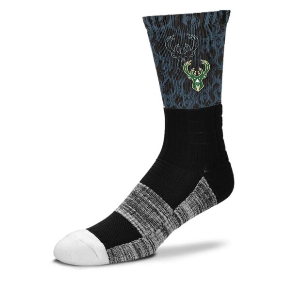 For Bare Feet | Underwear & Socks | Milwaukee Bucks Blackout Socks ...